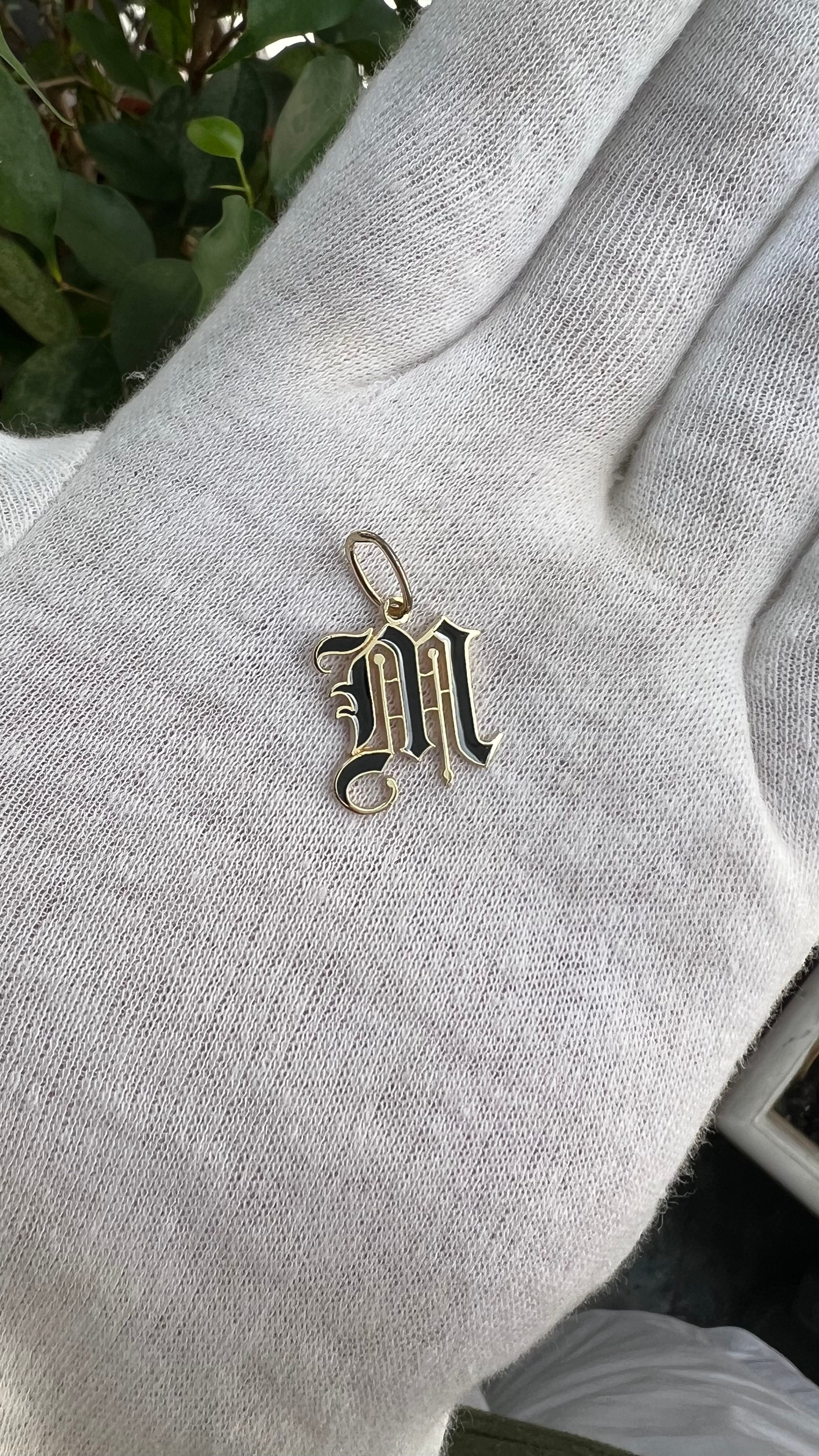 Old english m pendant store